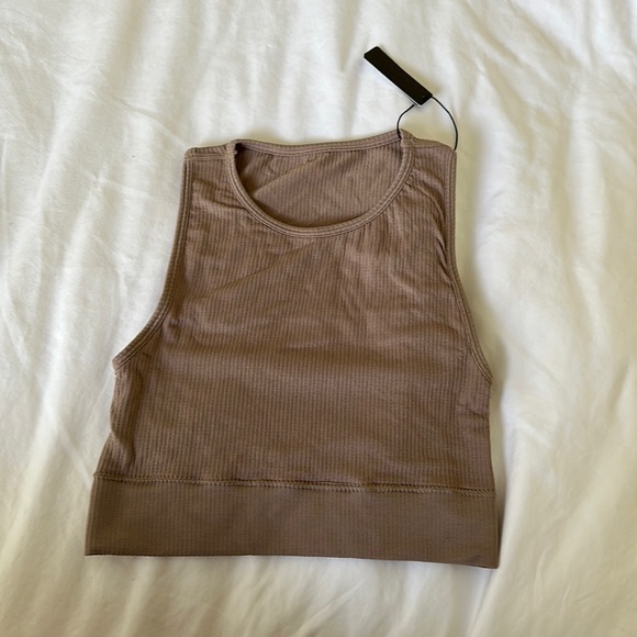 SKIMS | Tops | Skims Stretch Rib High Neck Bralette In Desert | Poshmark
